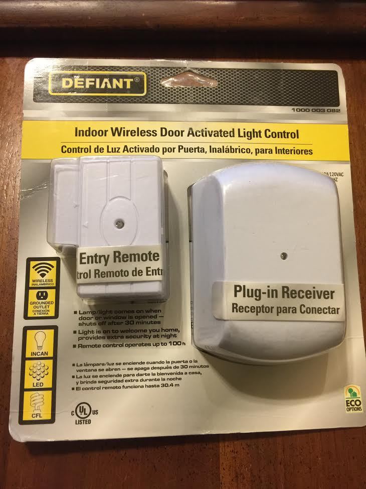 4x Wireless Door Activated Light Control With Receiver Defiant 49822 ...