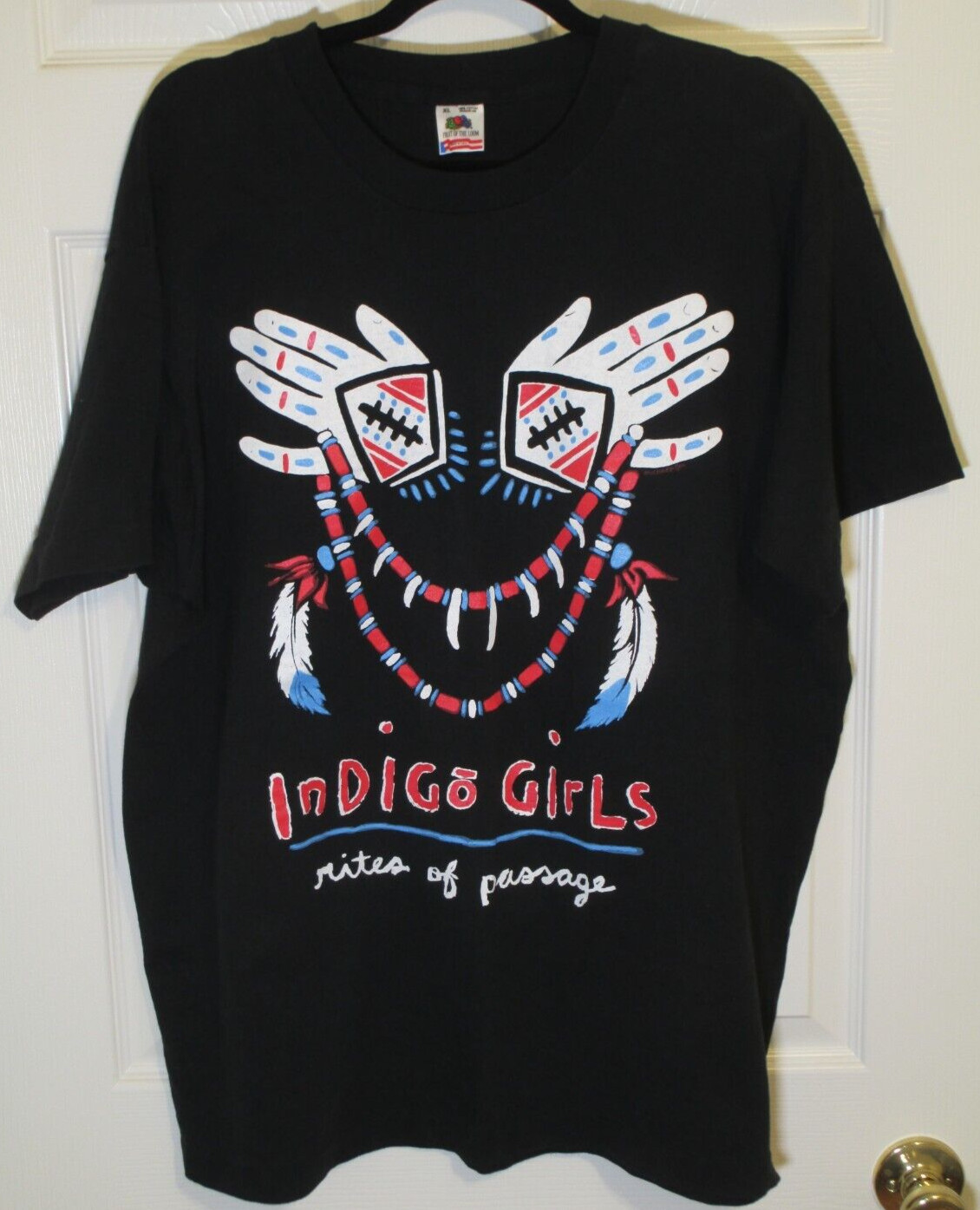 1992 Indigo Girls Rites of Passage Graphic Men's Blac… - Gem