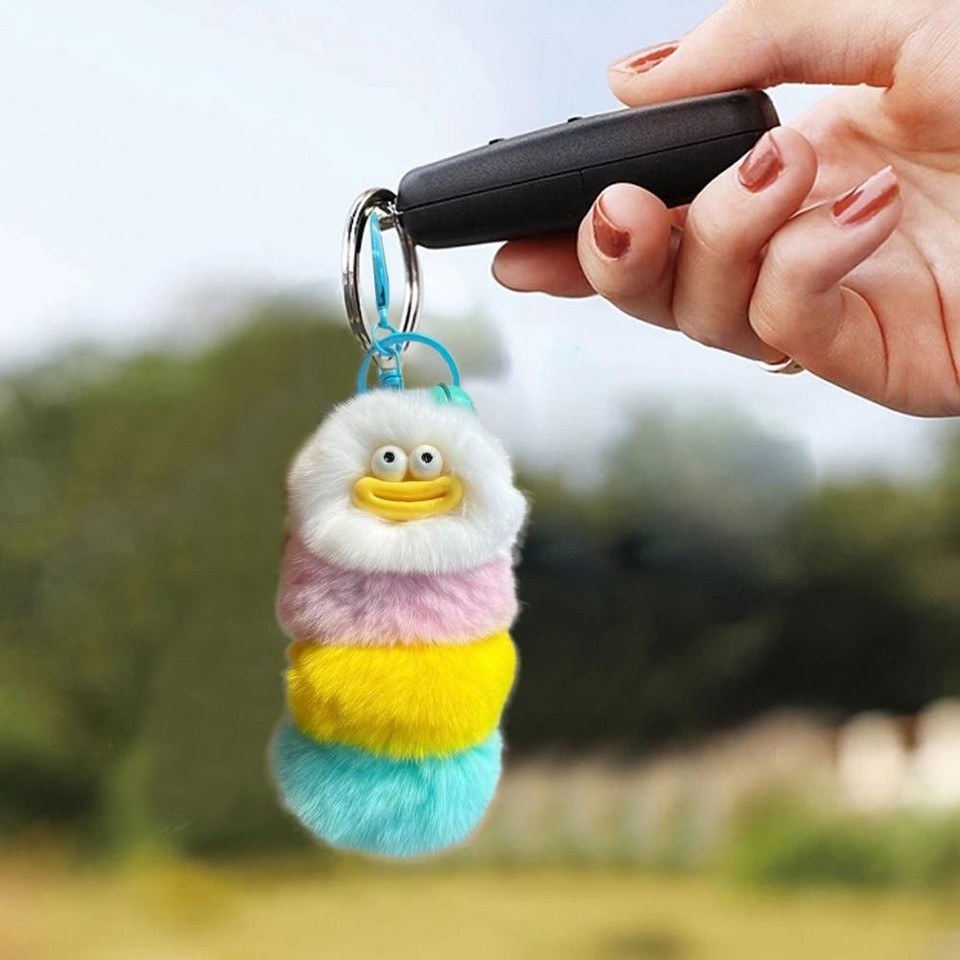 Ugly Cute Imitation Otter Rabbit Hair Cute Caterpillar Bag Pendant Doll ...