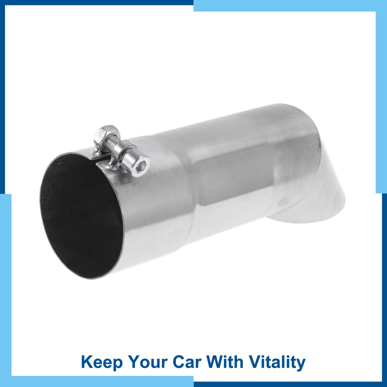 2.5"ID Inlet T304 Stainless Steel Turn Down Exhaust Tip 9.1" Long ...