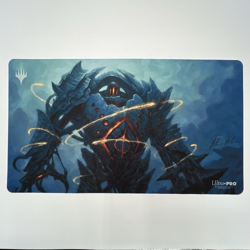 Official Signed Blightsteel Colossus Playmat Chris Rahn MTG TCG CCG ...
