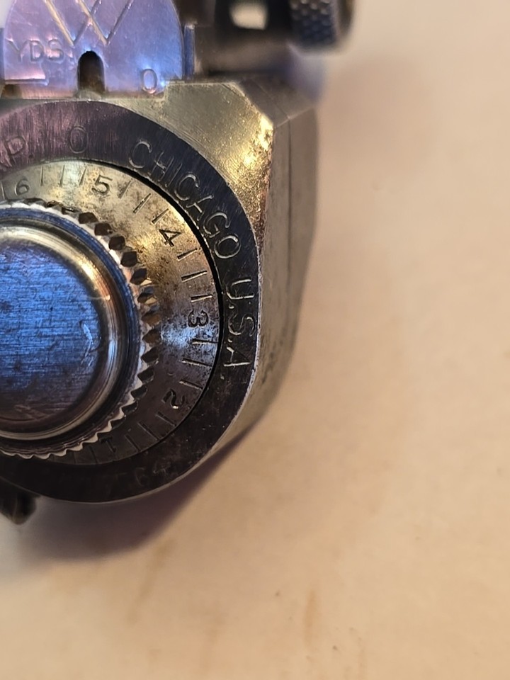 Vintage Vaver Corp Dail Micrometer Adjustable Rear Receiver Peep Sight ...