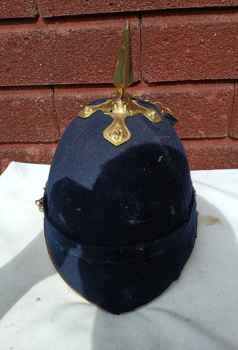 Victorian Blue Cloth Helmet- Officer's ( Incomplete / Damaged ) | eBay UK