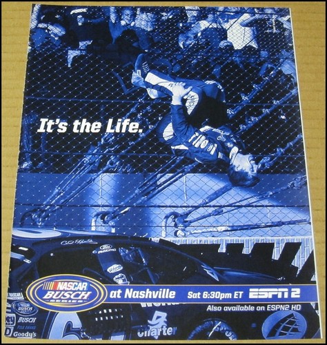 2007 NASCAR Busch Series at Nashville Print Ad ESPN Advertisement ...