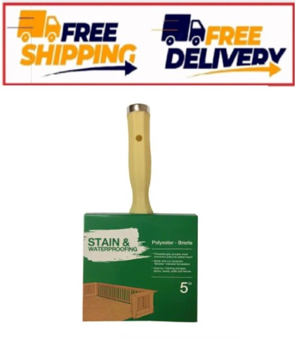 Linzer 5 in. Block Deck Polyester Blend Flat Stain Brush | eBay