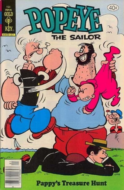 POPEYE #154 original comic art POOPDECK PAPPY OSCAR BRUTUS 1980 SIGNED ...