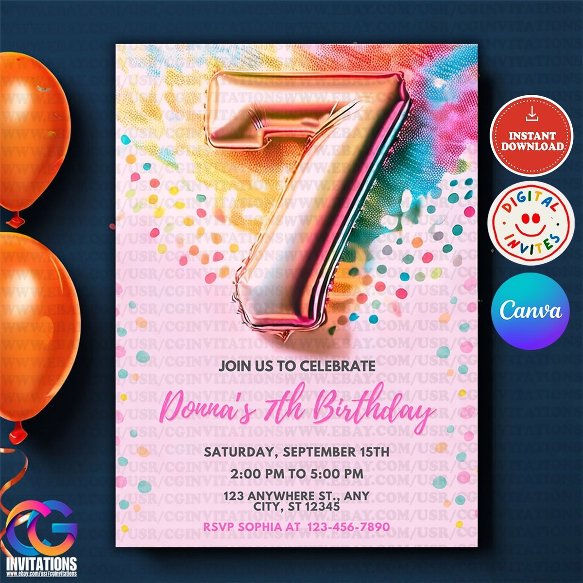 Seventh Birthday Invitation Poem