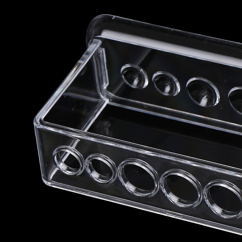 Plastic Clear Test Tube Rack 6 Holes Stand Lab Test Tube Stand Shelf-DB ...