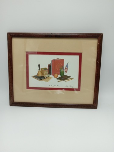 Vintage Picture Print Past Days & Present Ways Wood Framed Matt Robert ...