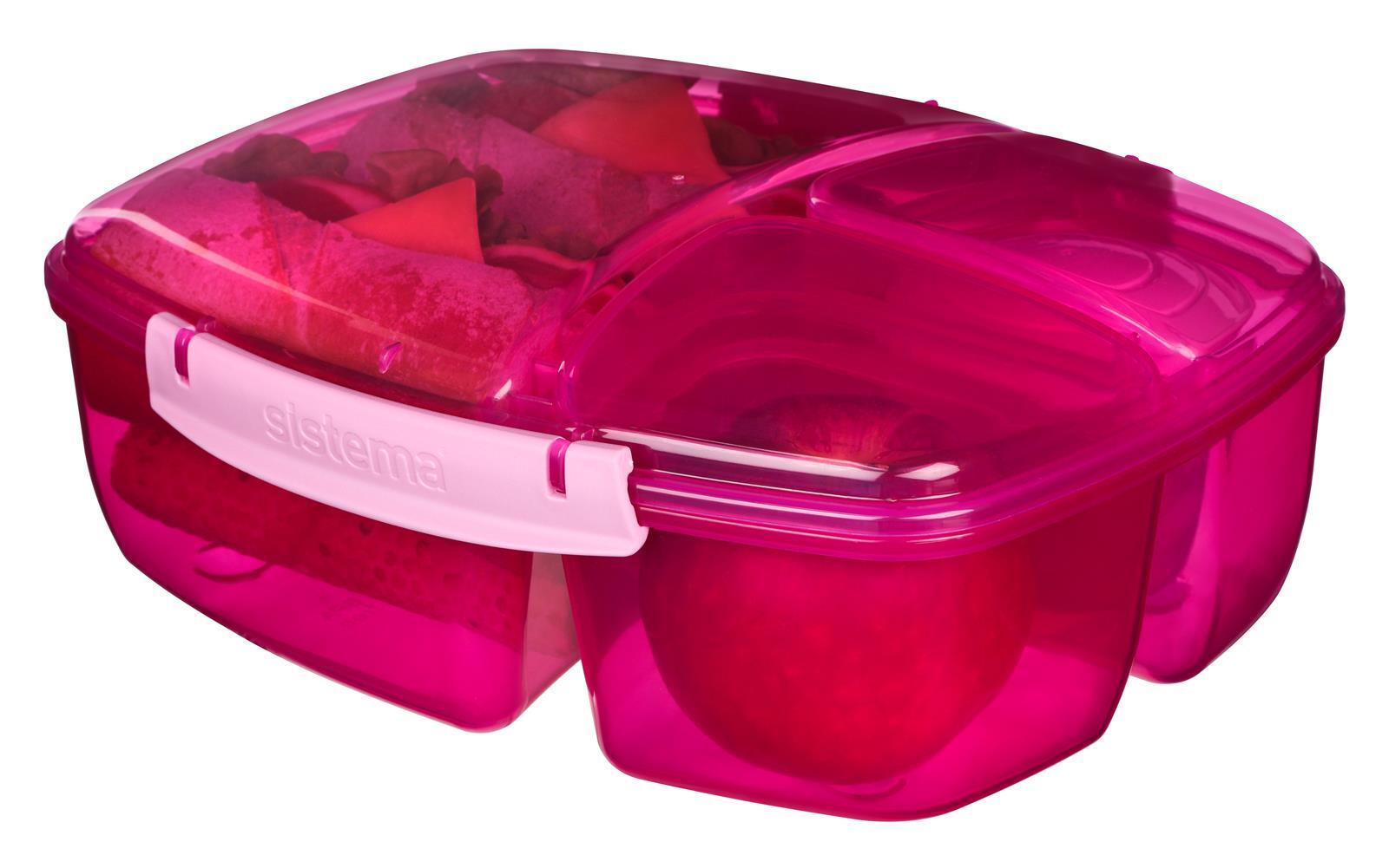 Sistema Lunch Triple Split Lunchbox mit Joghurttopf - 2 L pink | eBay