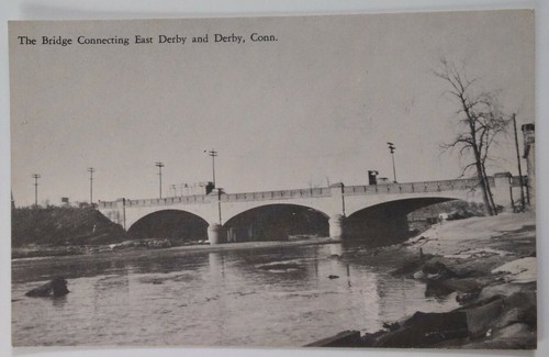 Connecticut Postcard Mid 1900s Original Rare Derby Bridge Trucks | eBay
