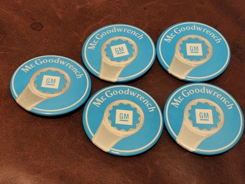 Vtg lot 5 Mr. Goodwrench Pin Back Button Auto - General Motors GM ...