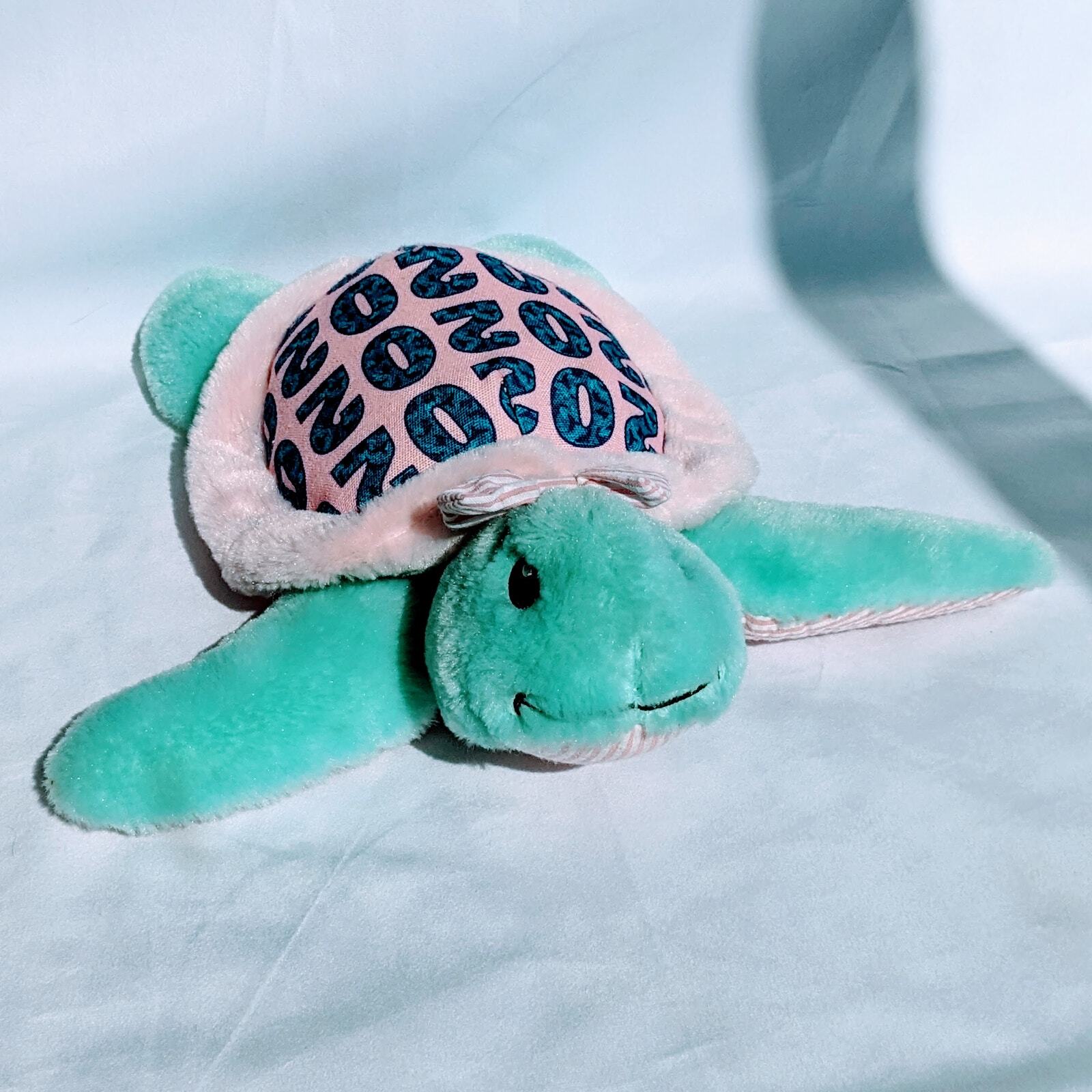 2020 Seaworld Stuffed Turtle Tortoise Pink Teal Stuffed Animal Plush ...