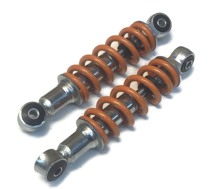 (2) 195mm Mechanical Shock Absorber 8mm ID for Go Kart Cart Minibike ...