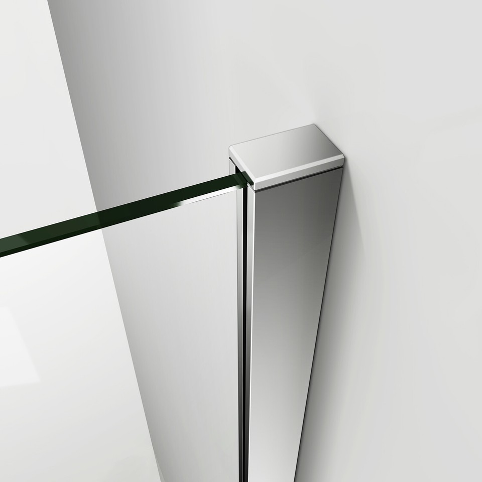 Walk In Wet Room Shower Enclosure Screen Cubicle Flipper Glass Stone ...