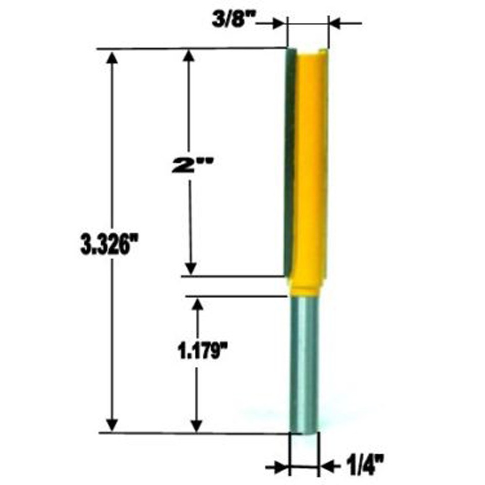 1 Pcs 2" Extra Long Straight Router Bit - 1/4" Shank | eBay