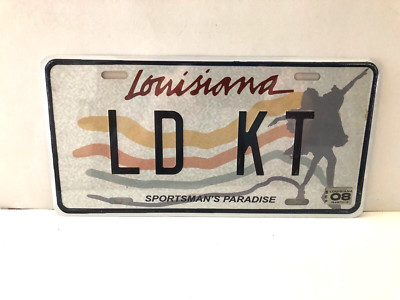 LICENSE PLATE LOUISIANA LD KT FLAT PLATE LIVING DONOR KIDNEY TRANSPLANT ...