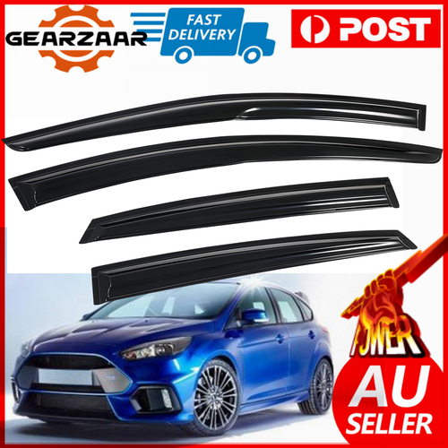 4x Premium Weather Shield Window Visors for Ford Focus LW LZ Hatchback ...
