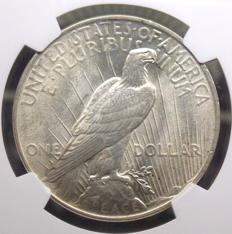 1922 "P" Peace SILVER Dollar VAM-2C *EXTRA HAIR* $1 NGC MS62 #006 Unc ...