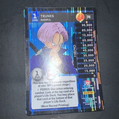 Dragon Ball Z DBZ Panini TCG CCG Trunks P4 Holo Foil Promo Personality ...