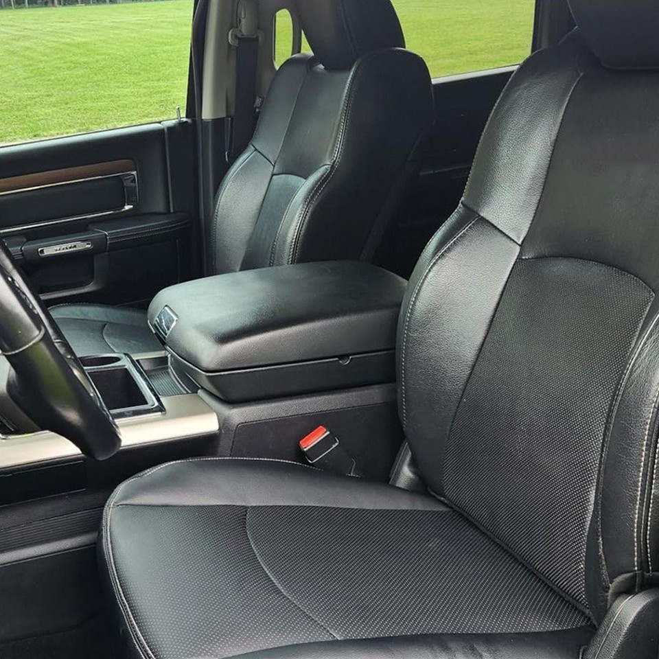 Black Microfiber Leather Left Bottom Seat Cover for 2013-18 Dodge Ram ...