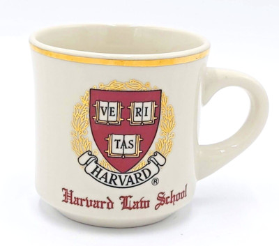 Veritas Harvard University Law School Coffee Mug Veritas Logo Gold Trim ...