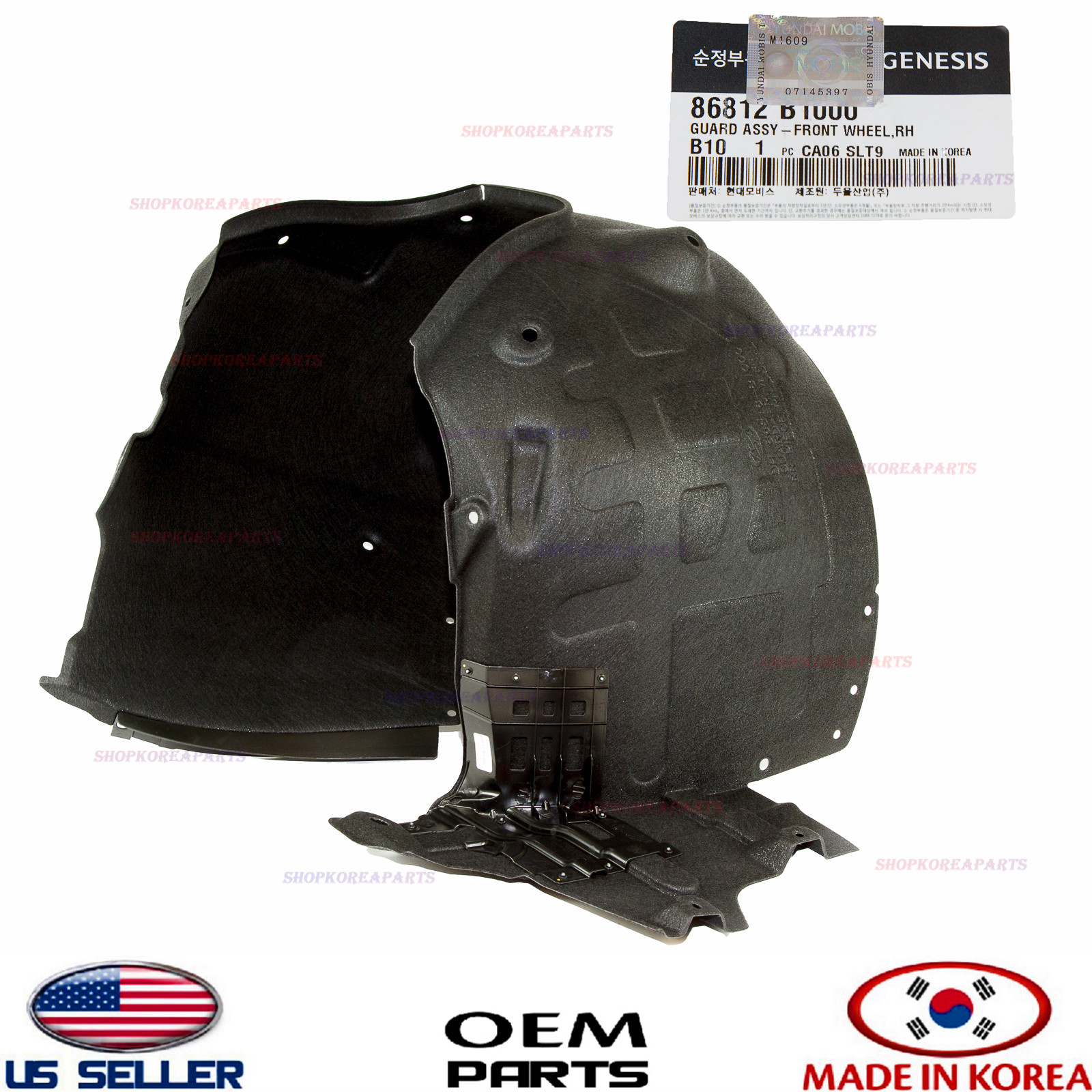 FENDER LINER FRONT RIGHT + LEFT SET! 2PCS! 【GENUINE】 G80 GENESIS SEDAN ...