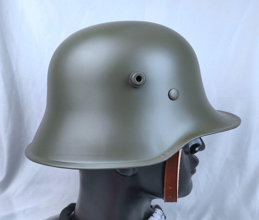 RARE WWI WW1 GERMAN M16 M18 STAHLHELM STEEL COMBAT HELMET GREEN | eBay