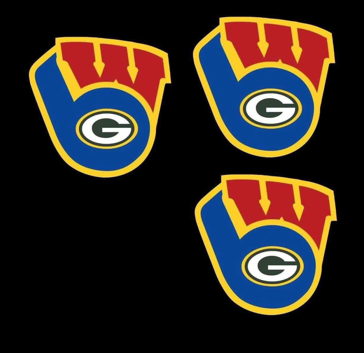 Packer Badger Brewer Logo Packers Brewers Bucks Badgers Etsy Norway