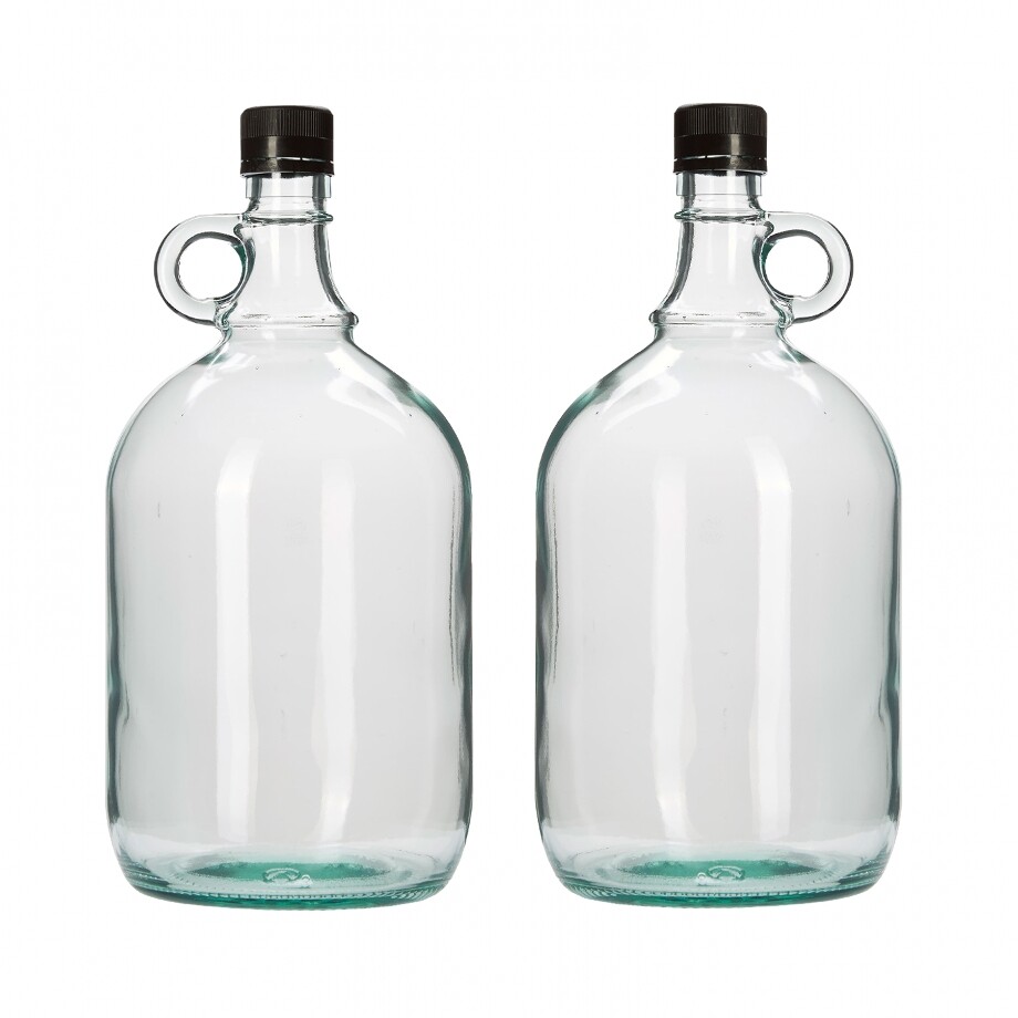 Glass Flagon Cider Bottle - 2 Litre - Gallone Style - Pack of 2 - Water ...