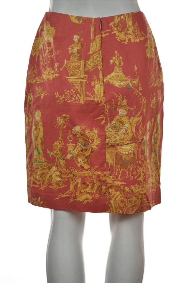 Judy Lee Cole Womens Skirt Size 6 Pink Printed Straight Knee Length ...