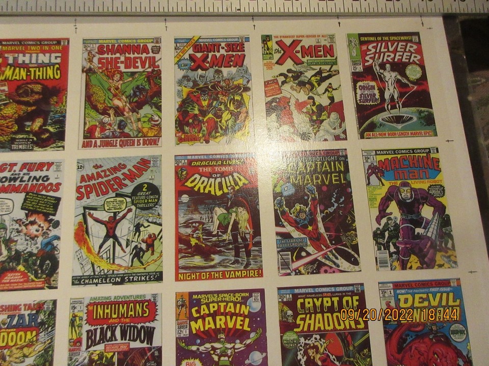 1984 Marvel Comics First Issue Covers TRUE Uncut Sheet (60)CARD HULK ...
