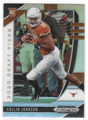 COLLIN JOHNSON 2020 PRIZM DRAFT SILVER PRIZM ROOKIE JAGUARS TEXAS ...