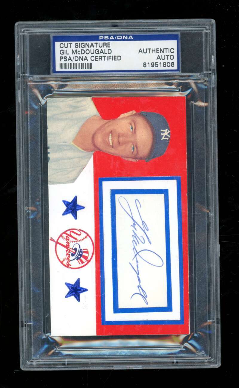 Gil McDougald Cut Signature Autograph PSA/DNA Authentic Auto Yankees ...