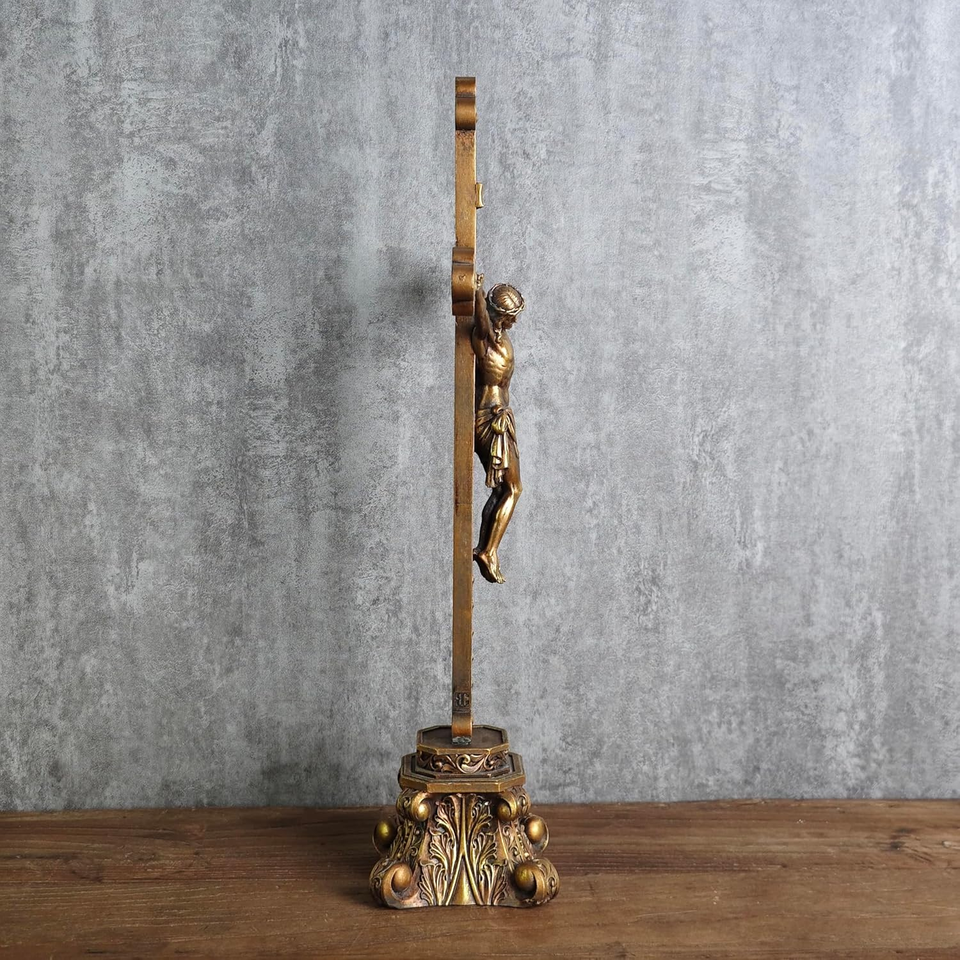 BC Catholic Standing Crucifix for Altar, Tabletop Crucifix Cross ...