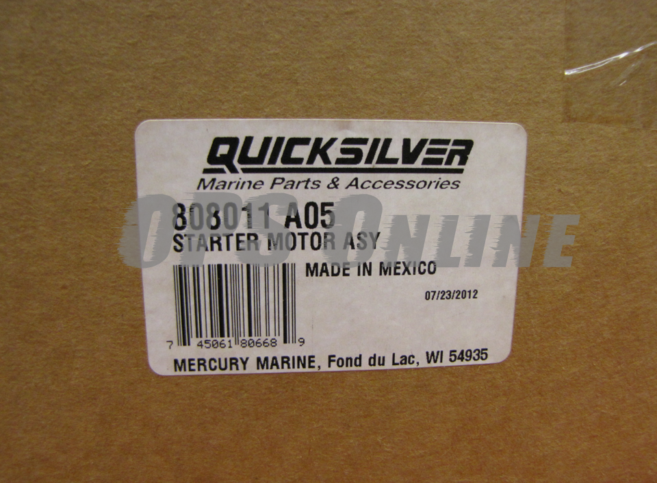 Mercury/ Mercruiser Starter Assembly - Inboard 50-808011A05/ 808011A1 ...