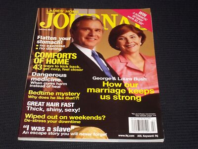 2002 FEBRUARY LADIES HOME JOURNAL MAGAZINE - GEORGE & LAURA BUSH COVER ...