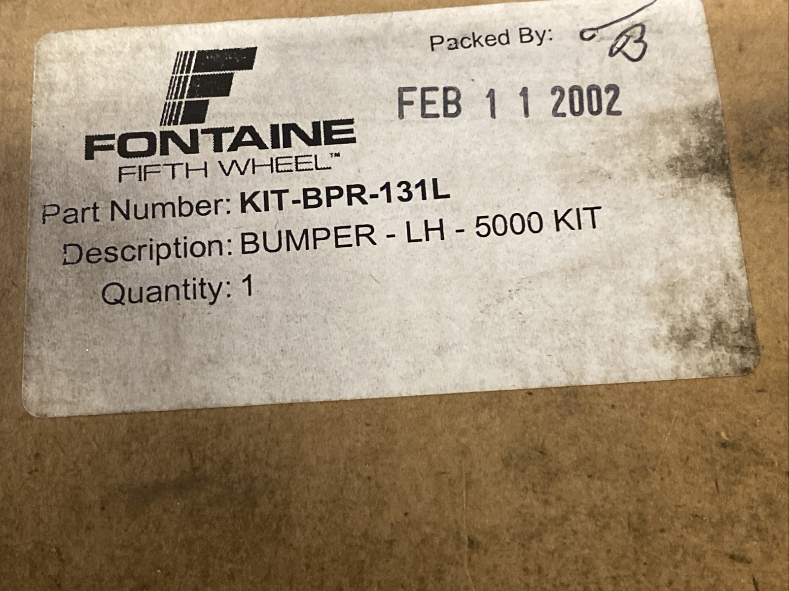 FONTAINE+KIT-BPR-131L+BUMPER-LH+5000+KIT for sale online | eBay