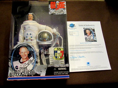 BUZZ ALDRIN APOLLO 11 NASA SIGNED AUTO 35 YEARS OF BUZZ ALDRIN GI JOE ...