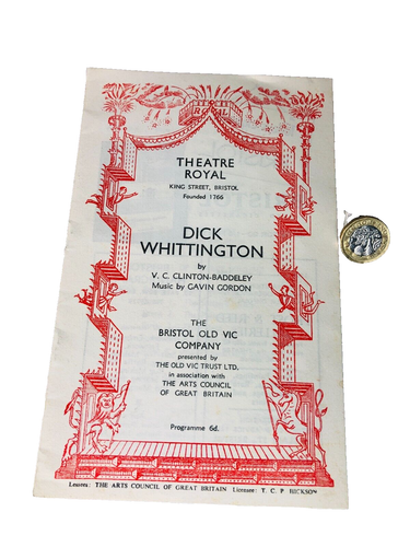 Theatre Brochure Dick Whittington Souvenir Programme Rare Musical ra | eBay