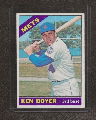1966 Topps #385 Ken Boyer, New York Mets, 5th Series, EX-MT! | eBay