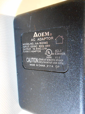 AOEM AC Adaptor AA-162A4G Output: 16.5VAC 2.4A Class 2 New no box | eBay