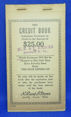 Coal Mining Scrip Unused Credit Book $25 N.R.& P. Stores Havaco, West ...