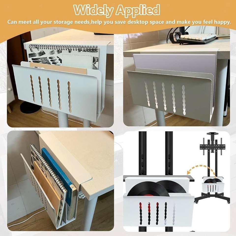 Under Desk Laptop Holder Clamp on Desk Multifunctional for Books ...