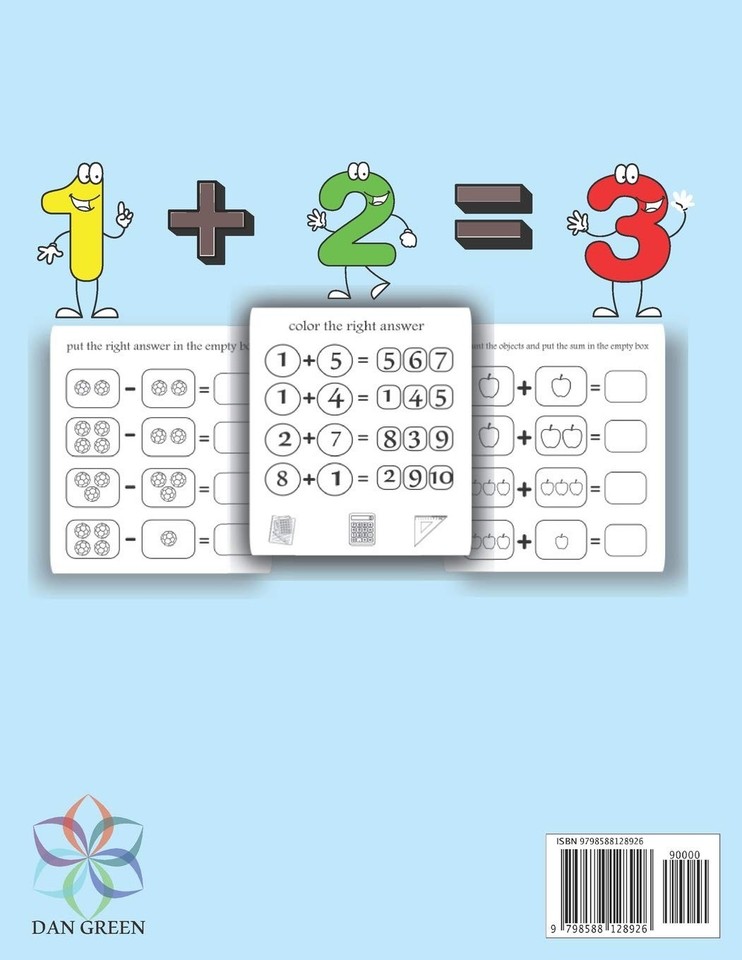 DAN GREEN My preschool Math workbook: kindergarten math workbook add ...