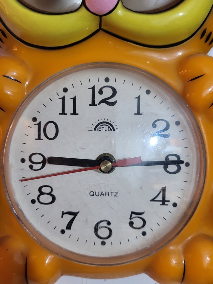 Garfield Pendulum Clock Rare Second Union Edition, 1970's, works and ...