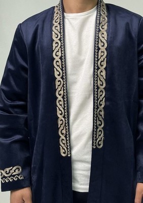 Shapan Chapan Kazakh Mongol traditional clother jacket (1 Piece) Blue ...