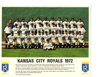 1972 KANSAS CITY ROYALS 8X10 TEAM PHOTO SPLITTORFF MAY BASEBALL ...
