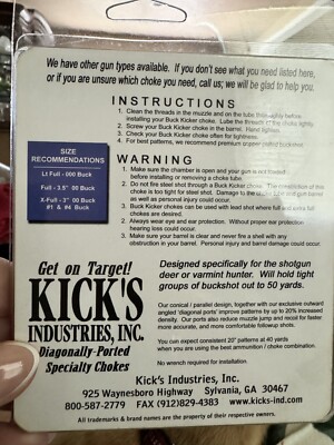 Buck Kicks Choke Tube | eBay