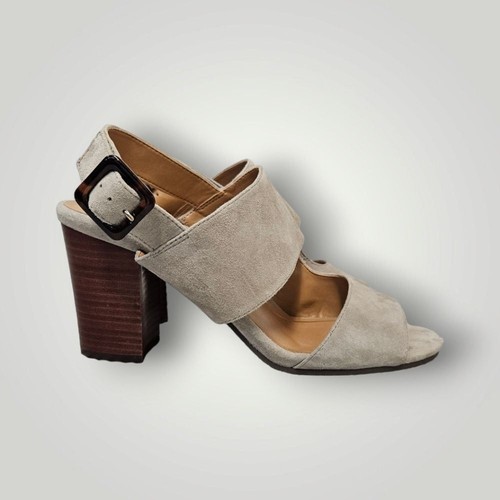 VIONIC Shoes Womens 10 Grey Suede Sandals Stacked Heel | eBay